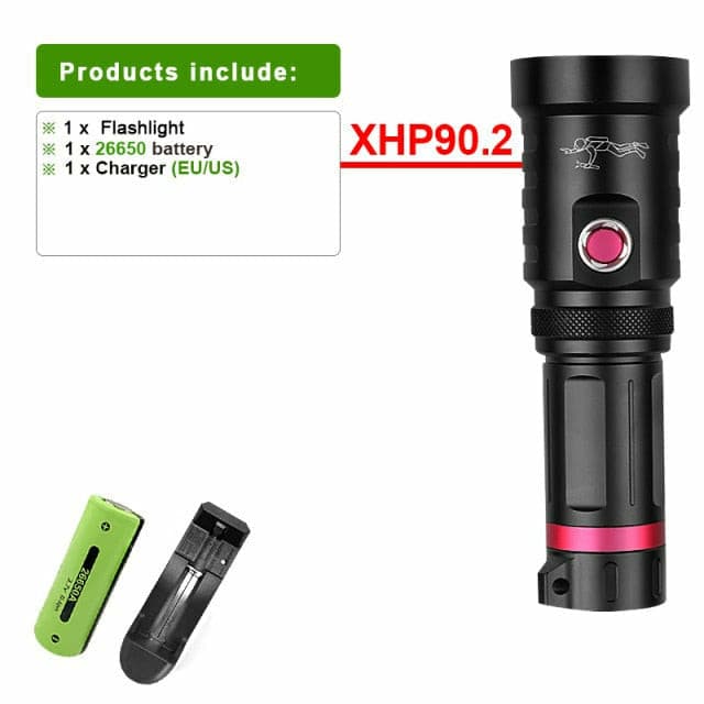 BBX500 series diving handheld torch XHP90.2 w/26650 battery